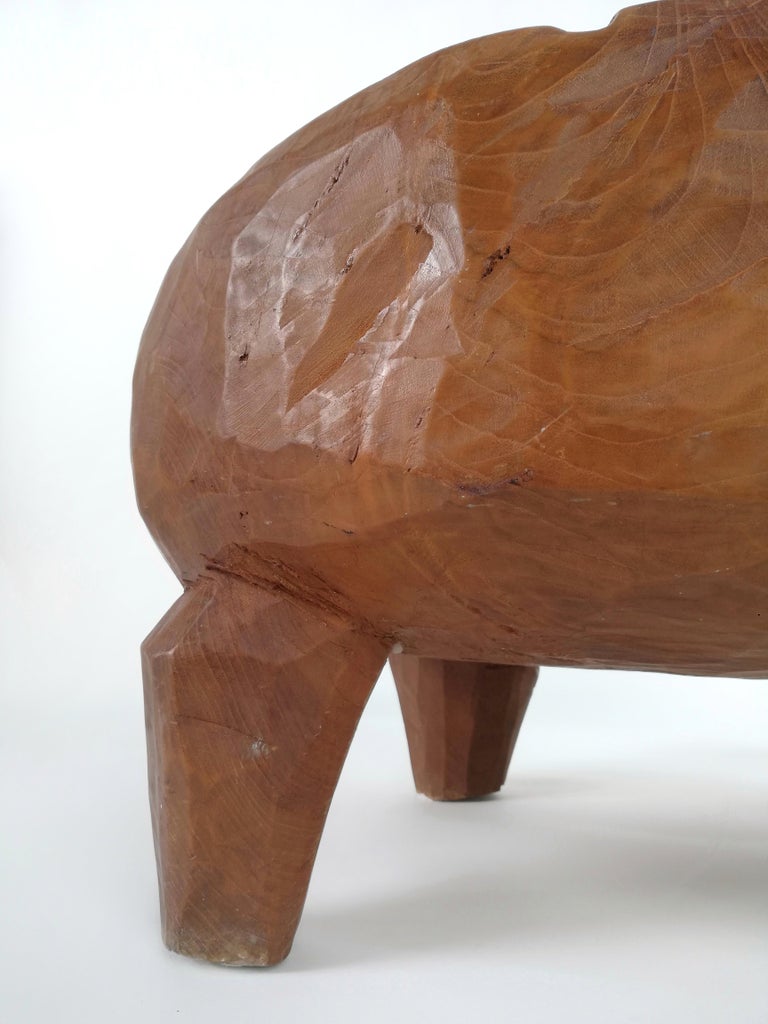 Large Tribal African bowl or Coffe Table in carved solid wood with legs ...