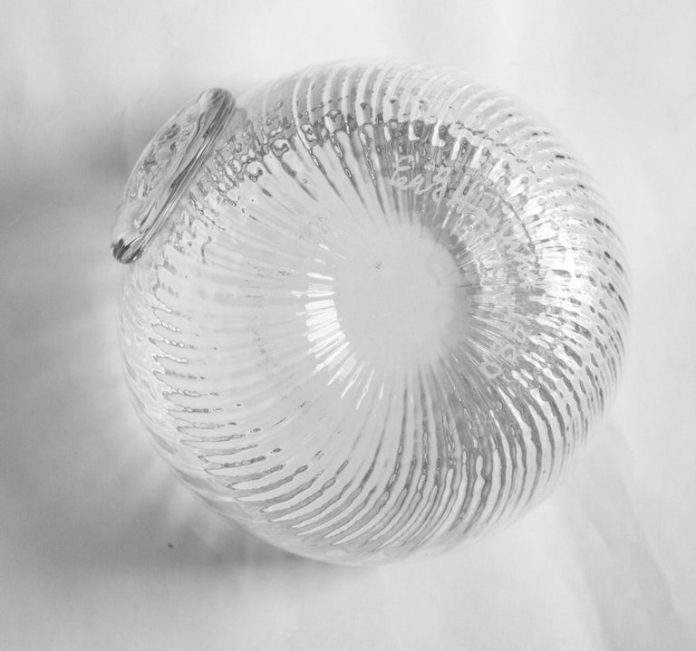 Large Turbine Glass Bowl Signed by the Swedish Glass Artist Erik ...