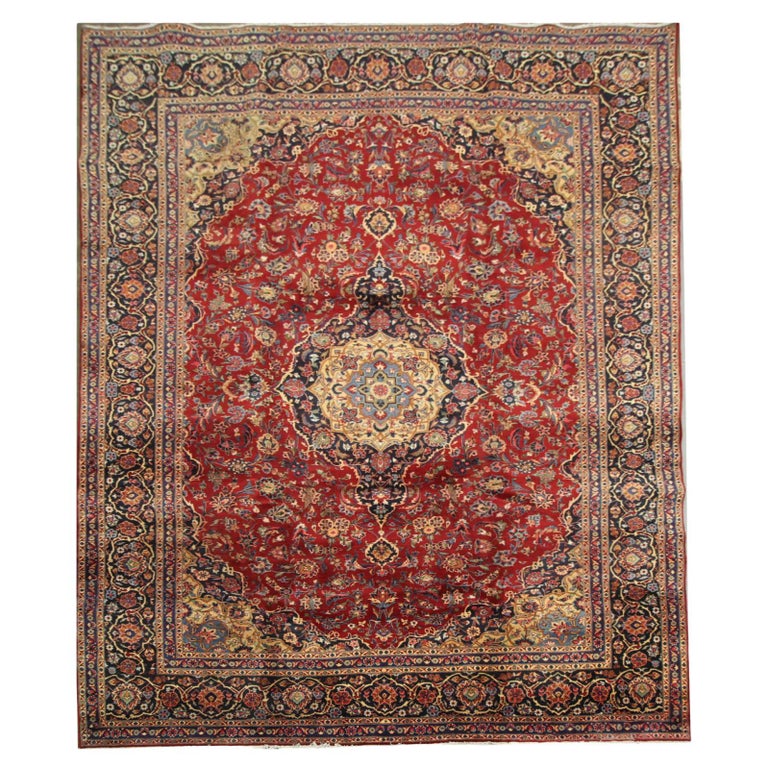 large red wool rug