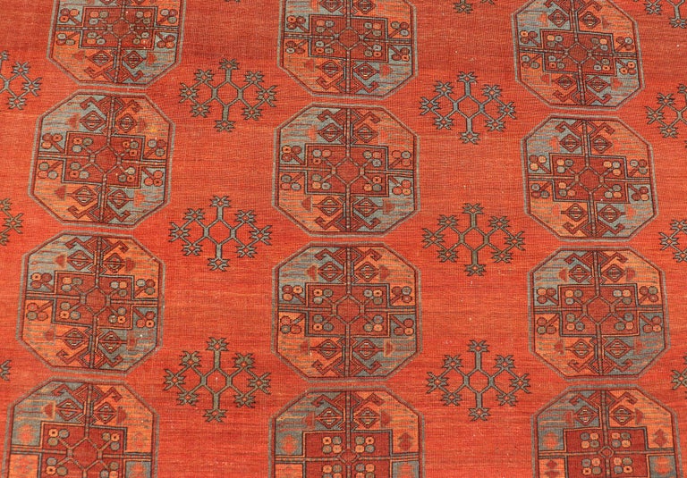 Large Turkomen Rug with All-Over Gul Bokhara Design For Sale at 1stDibs