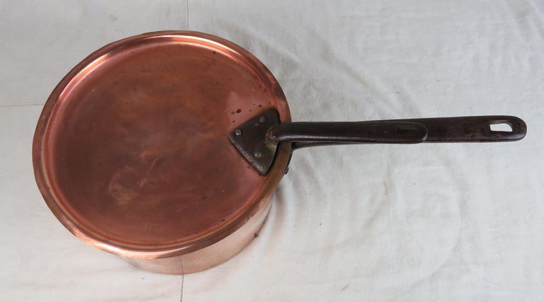 Large Turn of the Century Antique Copper Pot with Handled Copper Lid ...