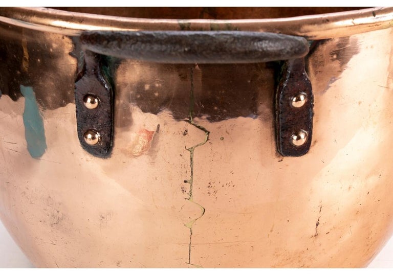 Large Twin Handled Copper Pot For Sale at 1stDibs