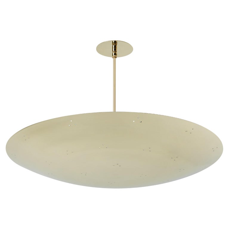 Large Two Enlighten 'Rey' Perforated Metal Dome Chandelier in White For ...