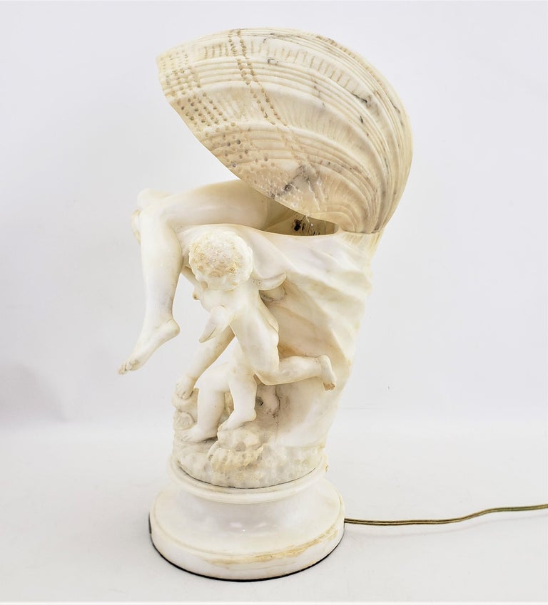 Large Umberto Stiaccini Carved Alabaster 'La Perla' Lighted Sculpture ...