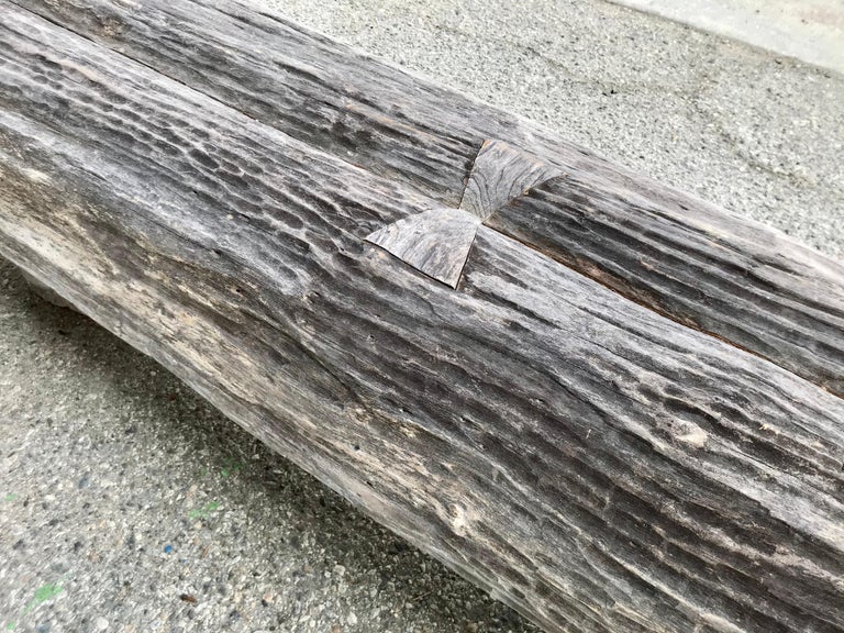 Large Undulating Top Wabi Sabi Wood Bench at 1stDibs