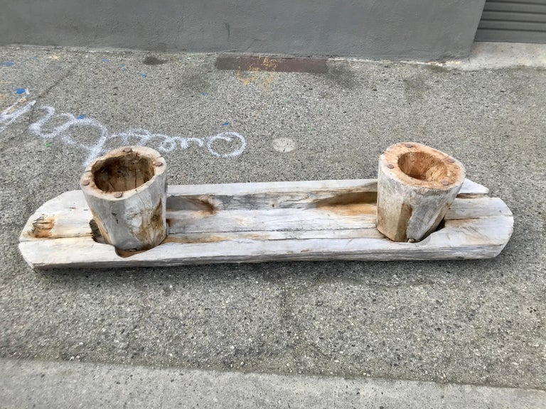 Large Undulating Top Wabi Sabi Wood Bench at 1stDibs