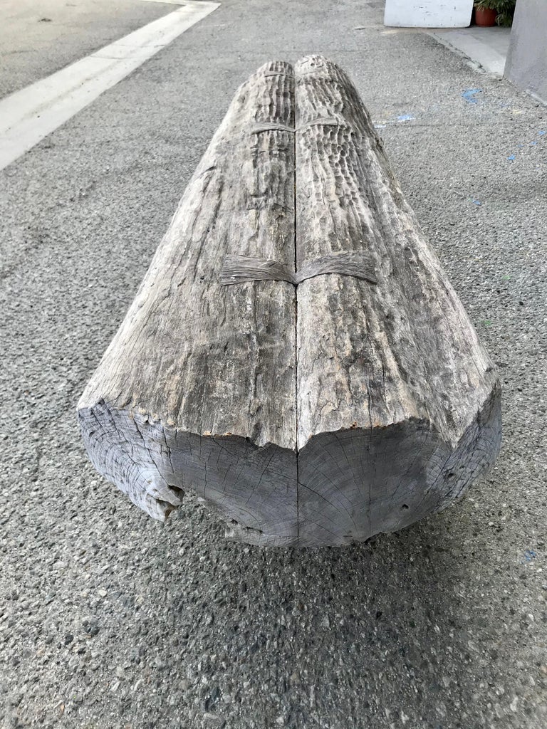 Large Undulating Top Wabi Sabi Wood Bench at 1stDibs