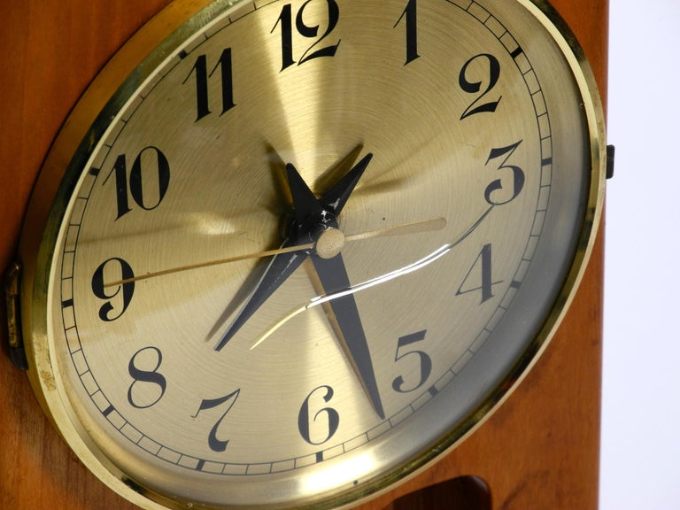 Large, Unusual 1980s Postmodern Design Table Clock Made of Cherry Wood ...