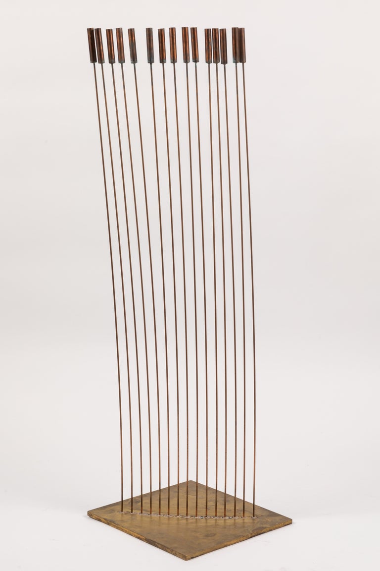 Large Val Bertoia 15-Rod "Curve of Sounding Cat Tails" Sculpture at ...