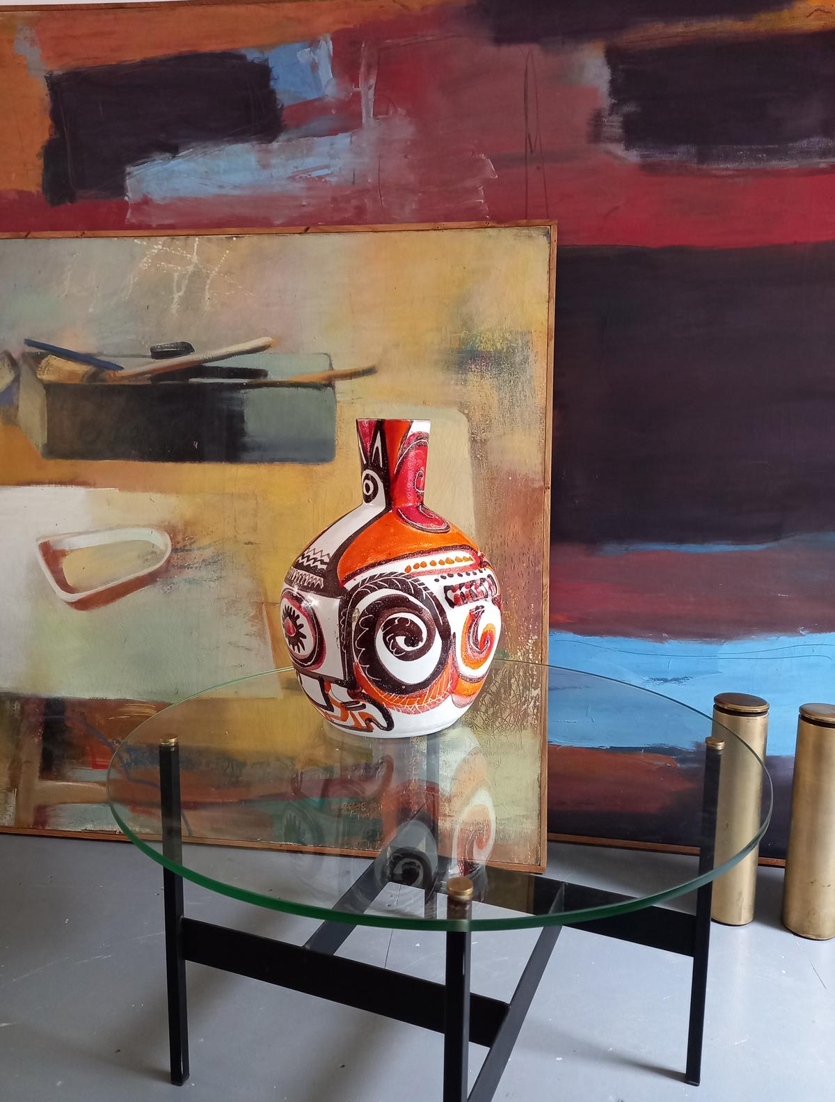 Large Vase by Giovanni DeSimone, Italy 1950, Signed at 1stDibs