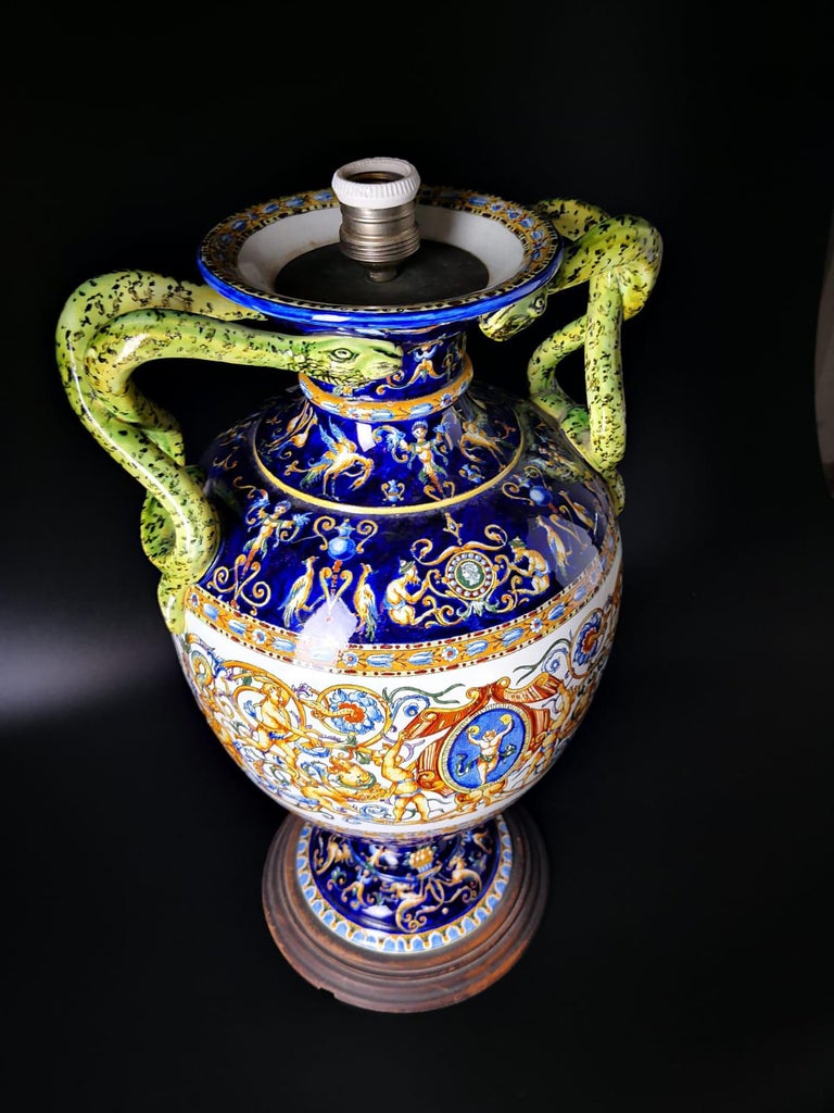 Large Vase of Gien 19th Century For Sale at 1stDibs