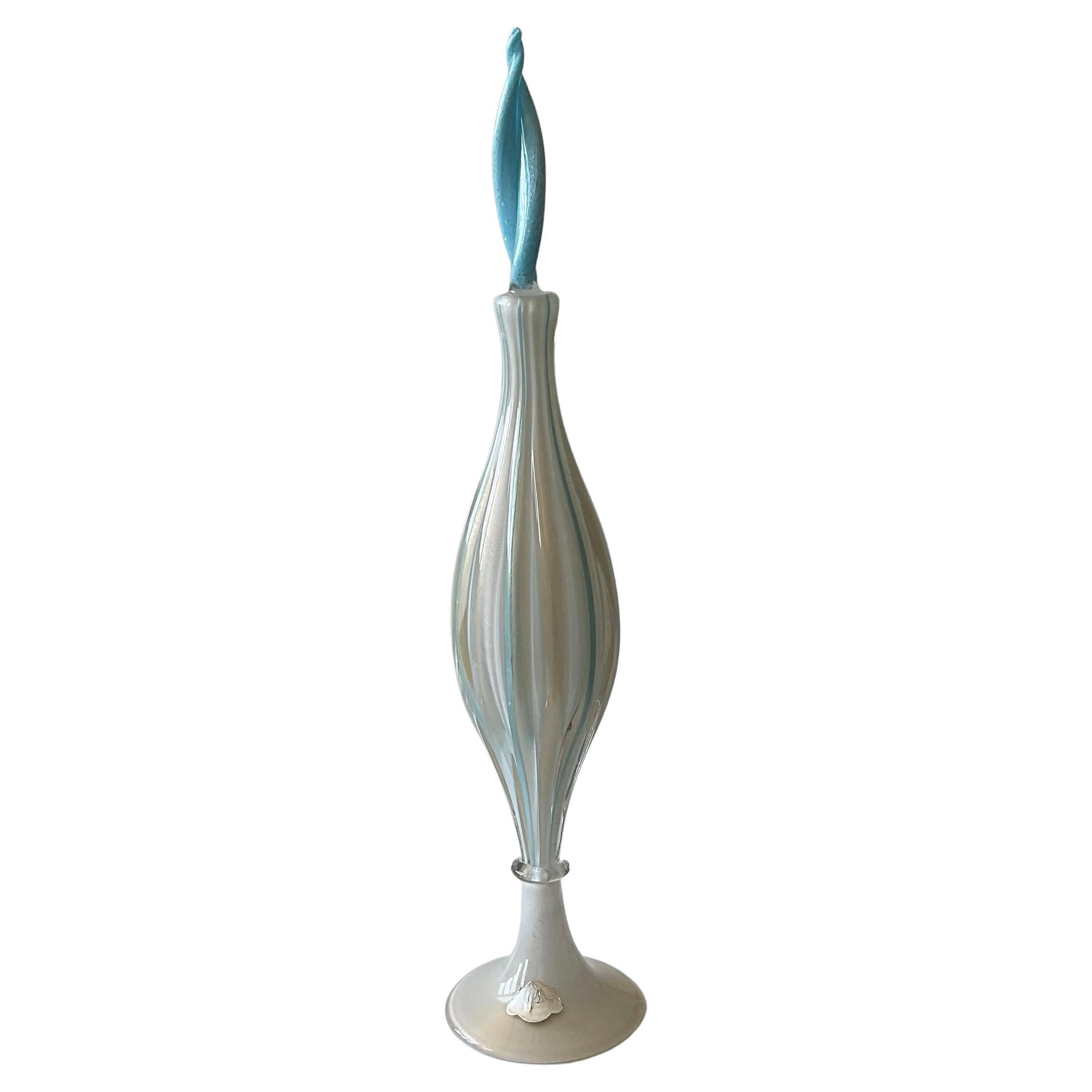 Alfredo Barbini Murano Glass Sea Shell Sculpture in Vibrant Green Art ...