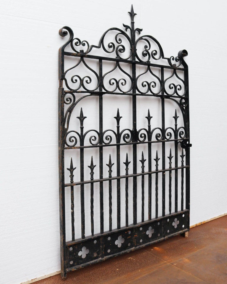 Large Victoran Wrought Iron Pedestrian Gate For Sale at 1stDibs