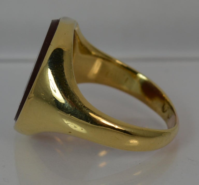 Large Victorian 18 Carat Gold Griffin Intaglio Carnelian Signet Ring at ...