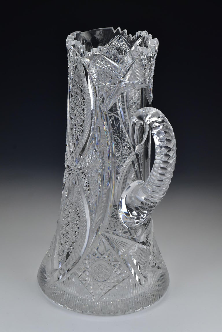 Large Victorian American Brilliant Cut Glass Tankard at 1stDibs