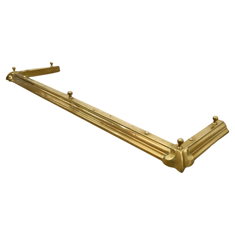 Large Victorian Brass Fender For Sale at 1stDibs