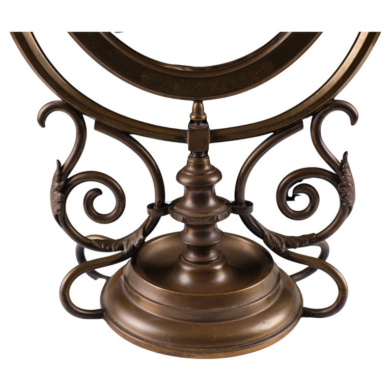 Large Victorian Brass Table Mirror, 1880s, England For Sale at 1stDibs