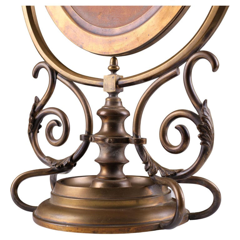 Large Victorian Brass Table Mirror, 1880s, England For Sale at 1stDibs