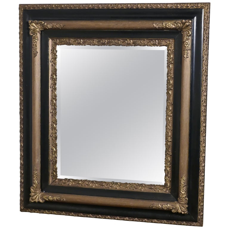 Large Victorian Gilt and Ebonised Wall Mirror For Sale at 1stDibs ...