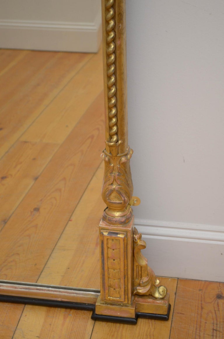 Large Victorian Giltwood Mirror For Sale at 1stDibs