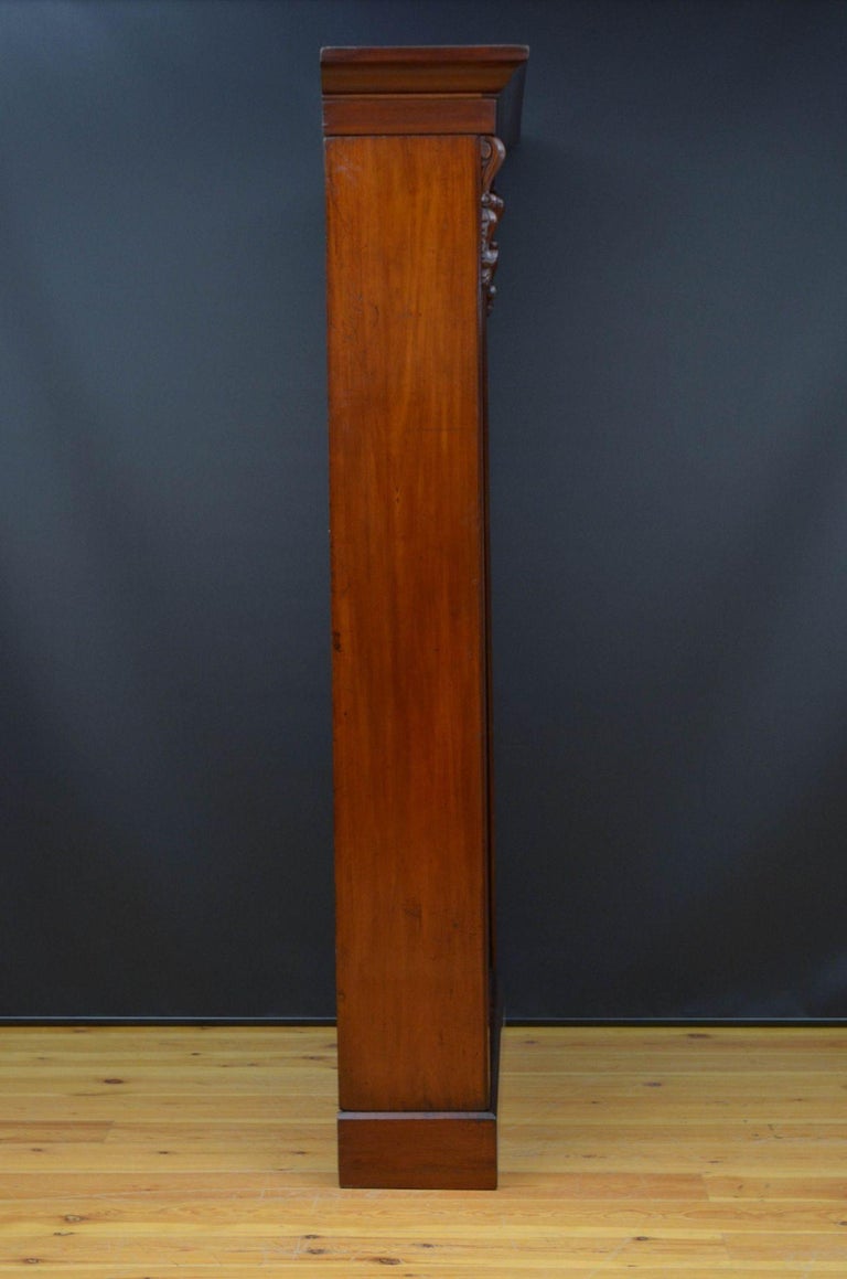 Large Victorian Open Bookcase in Mahogany For Sale at 1stDibs