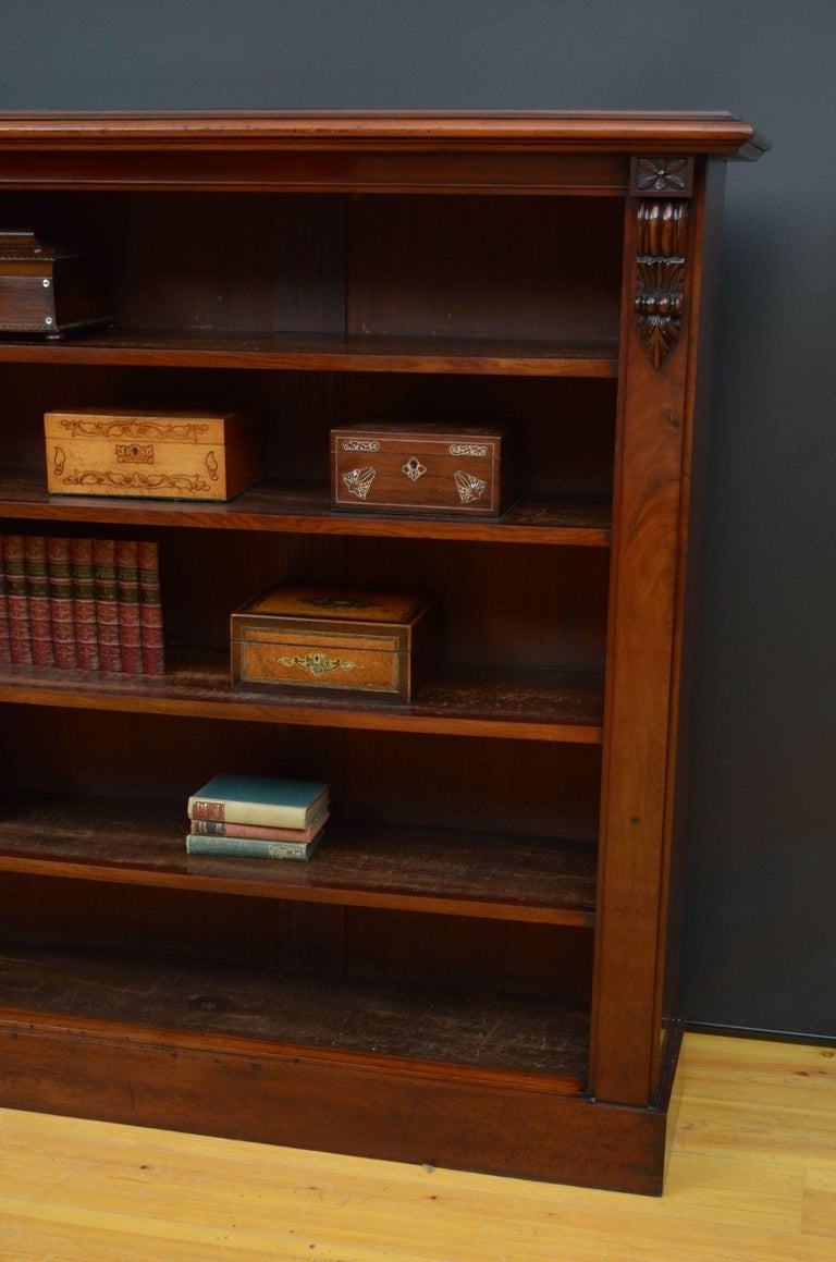 Large Victorian Open Bookcase in Mahogany For Sale at 1stDibs