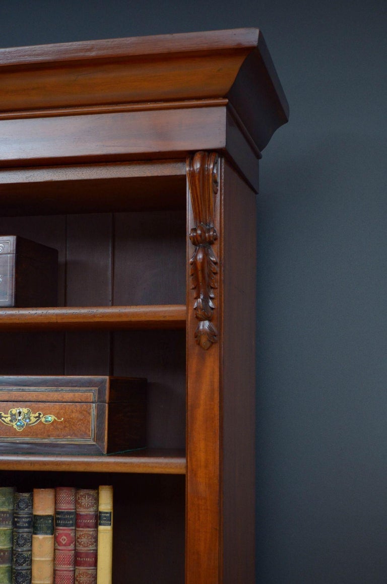 Large Victorian Open Bookcase in Mahogany For Sale at 1stDibs