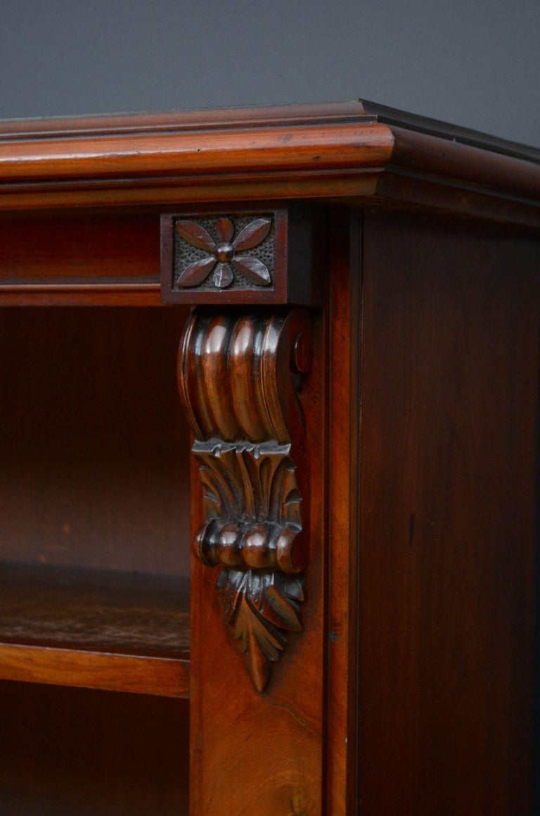 Large Victorian Open Bookcase in Mahogany For Sale at 1stDibs