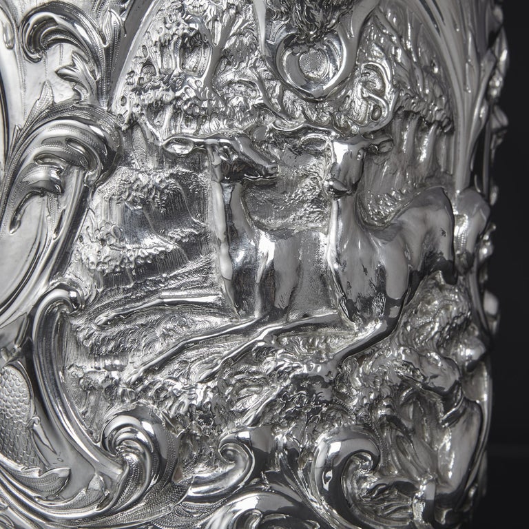 Large Victorian Silver Presentation Jug For Sale at 1stDibs