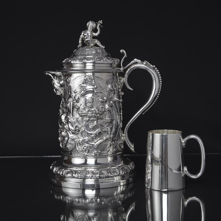 Large Victorian Silver Presentation Jug For Sale at 1stDibs