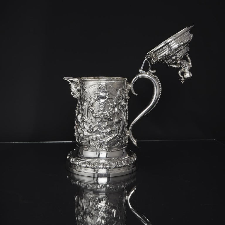 Large Victorian Silver Presentation Jug For Sale at 1stDibs
