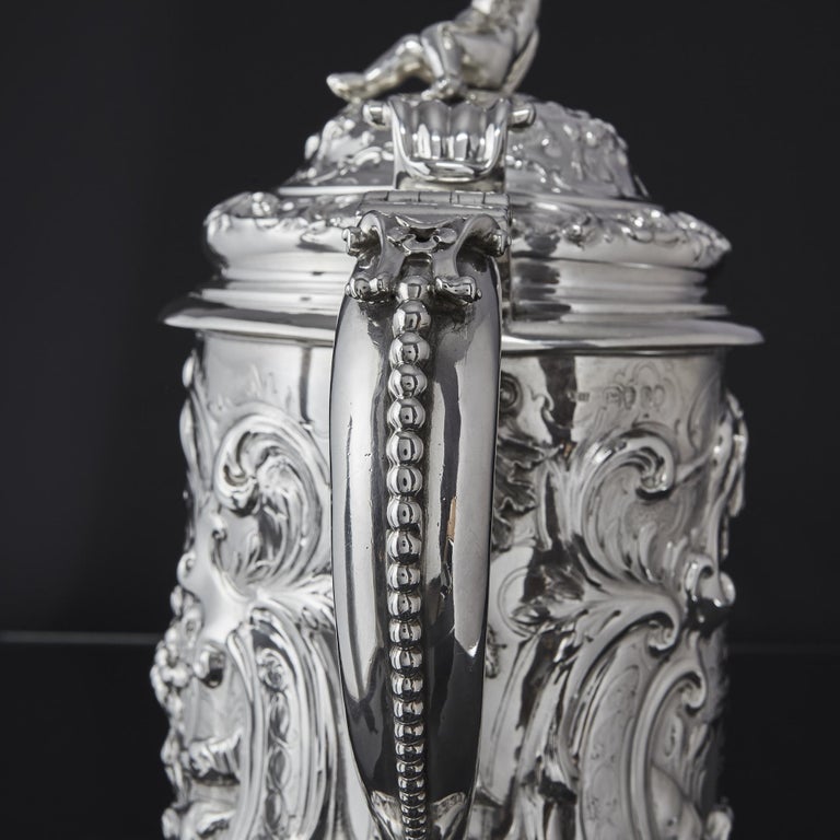 Large Victorian Silver Presentation Jug For Sale at 1stDibs