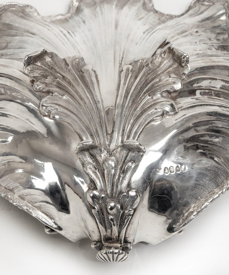 Large Victorian Silver Shell Dish at 1stDibs