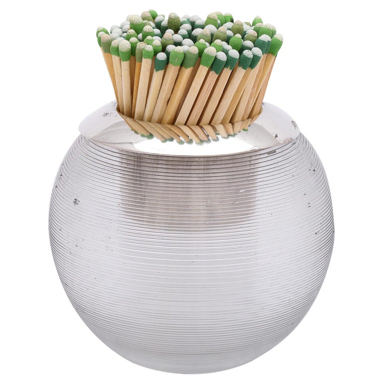 Large Victorian Sterling Silver-Mounted Threaded Match Striker by A&J ...