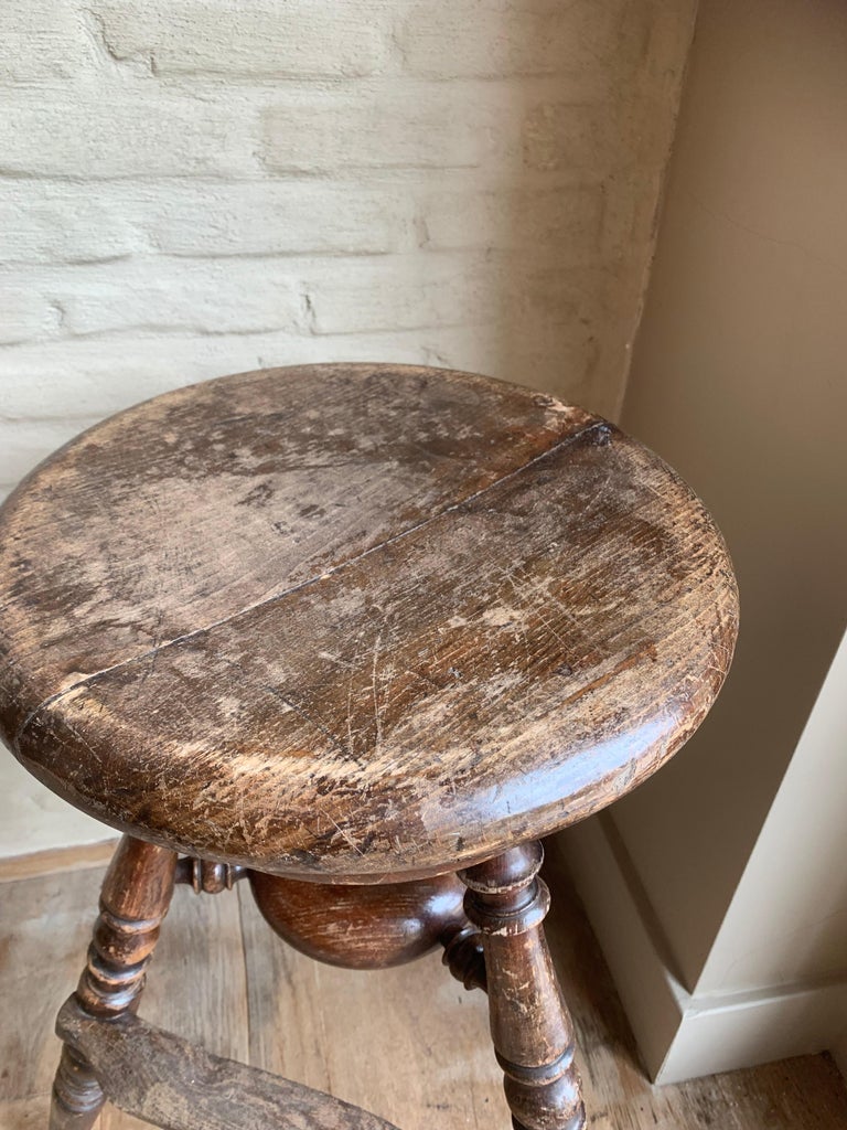 Large Victorian Wooden Swivel Bar Stool at 1stDibs | victorian bar stools