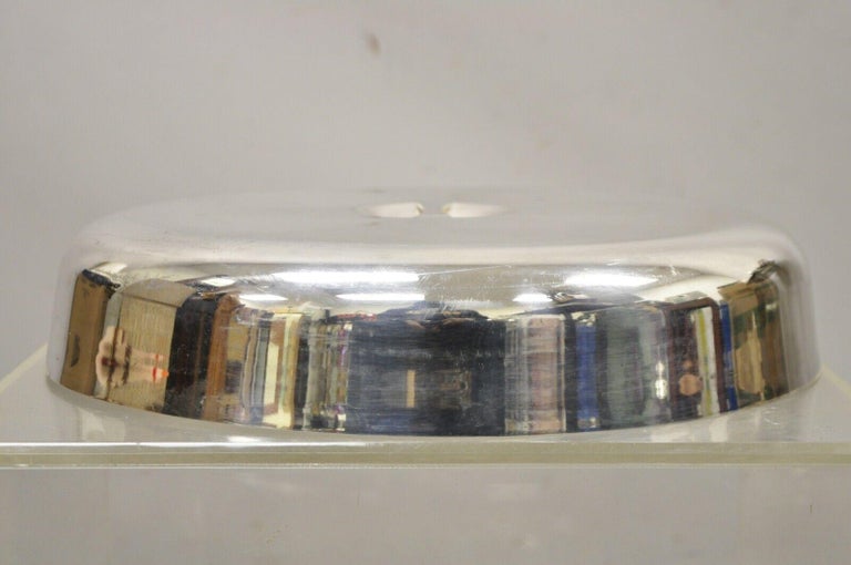 Large Vintage Modern Stainless Steel Food Dish Serving Dome Cover For ...