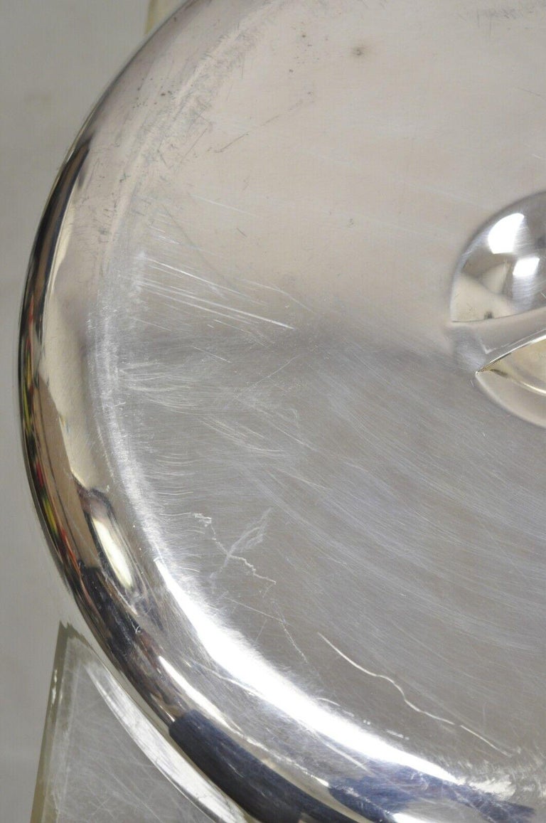 Large Vintage Modern Stainless Steel Food Dish Serving Dome Cover For ...