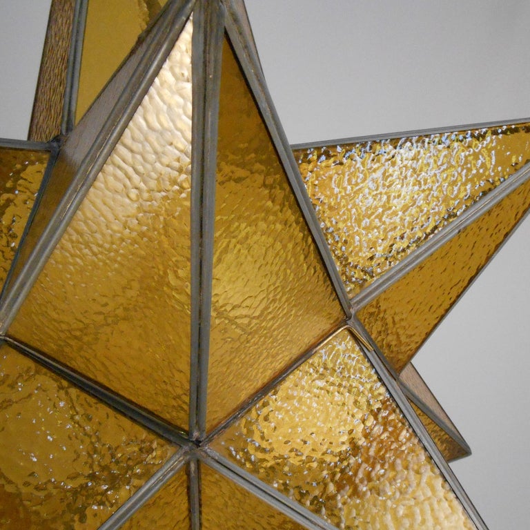 Large Vintage 1950s Moravian Star Pendant For Sale at 1stDibs
