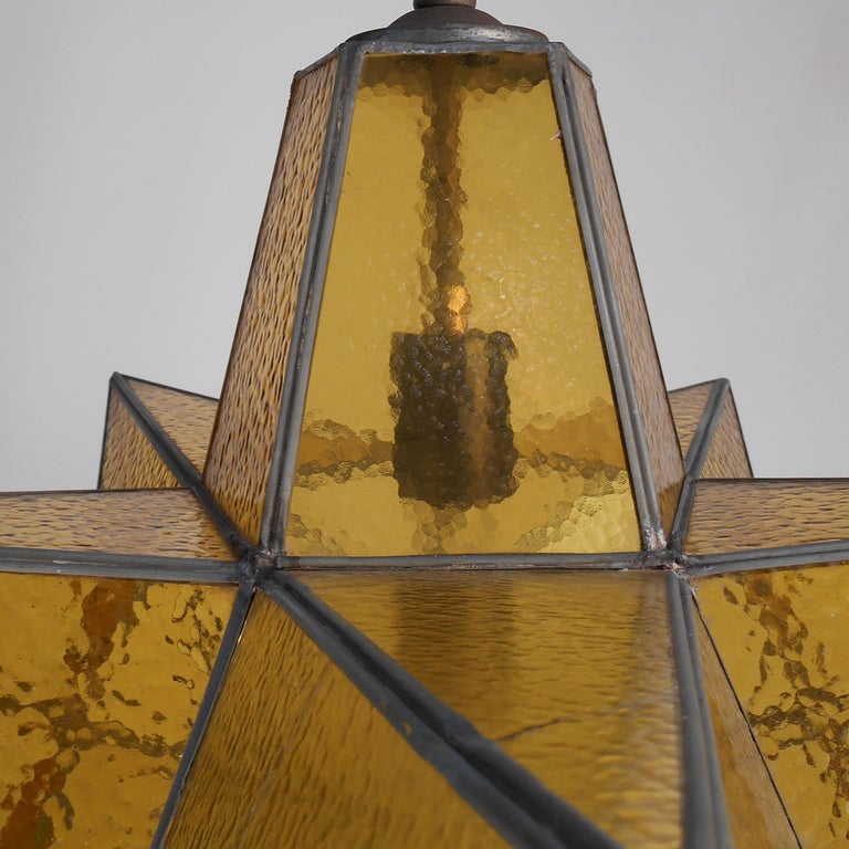 Large Vintage 1950s Moravian Star Pendant For Sale at 1stDibs