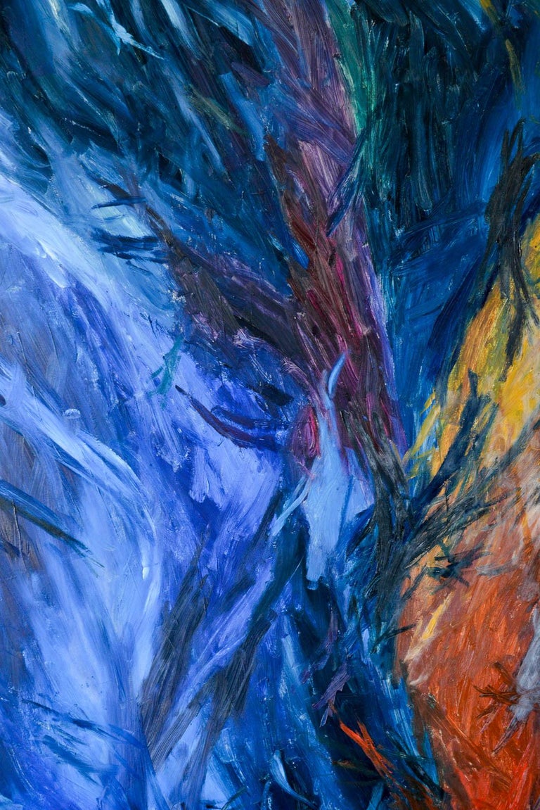 Large Vintage Abstract Painting by N. Jobst, 1961 at 1stDibs