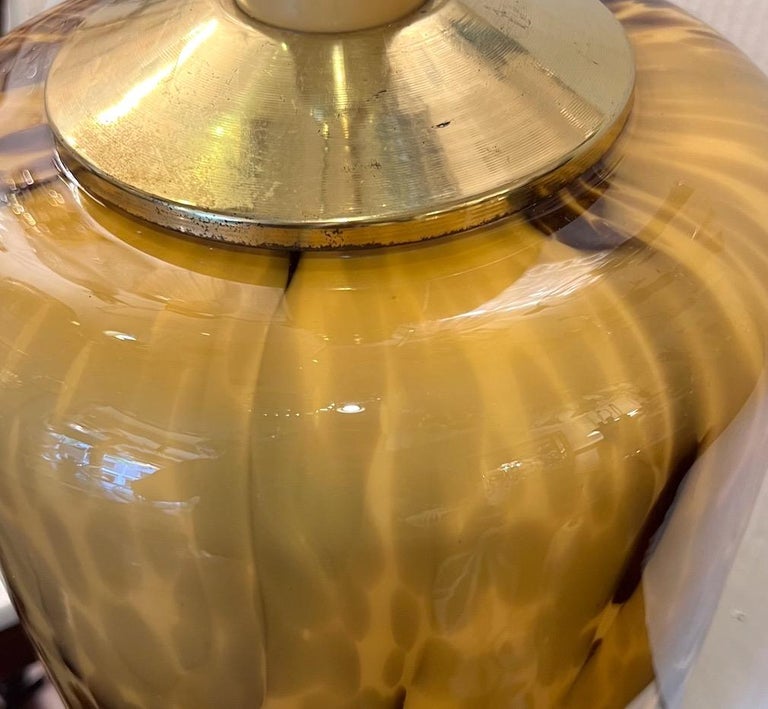 Large Vintage Art Glass Table Lamp For Sale At 1stdibs