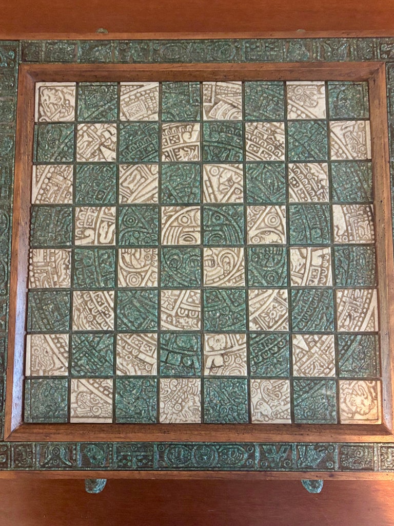 aztec chess set stone