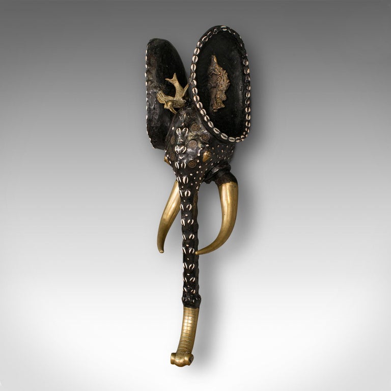 Large Vintage Bamileke Elephant Mask, Cameroon, Decorative, Tribal ...