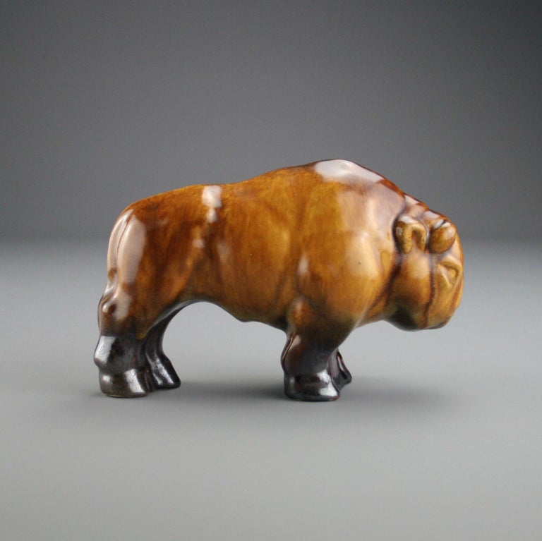 Large Vintage Bison Figurine by Otto Keramiek, circa 1960s-1970s For ...