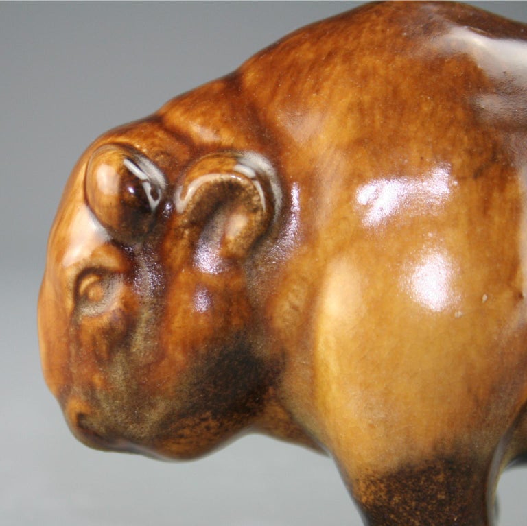Large Vintage Bison Figurine by Otto Keramiek, circa 1960s-1970s For ...