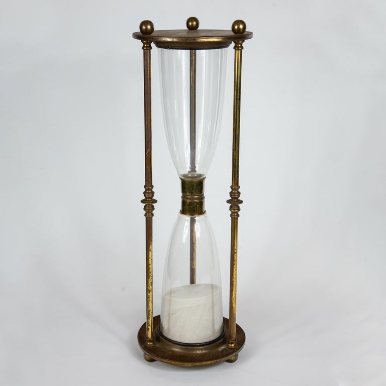 Large Vintage Brass Hourglass at 1stDibs | large antique hourglass ...