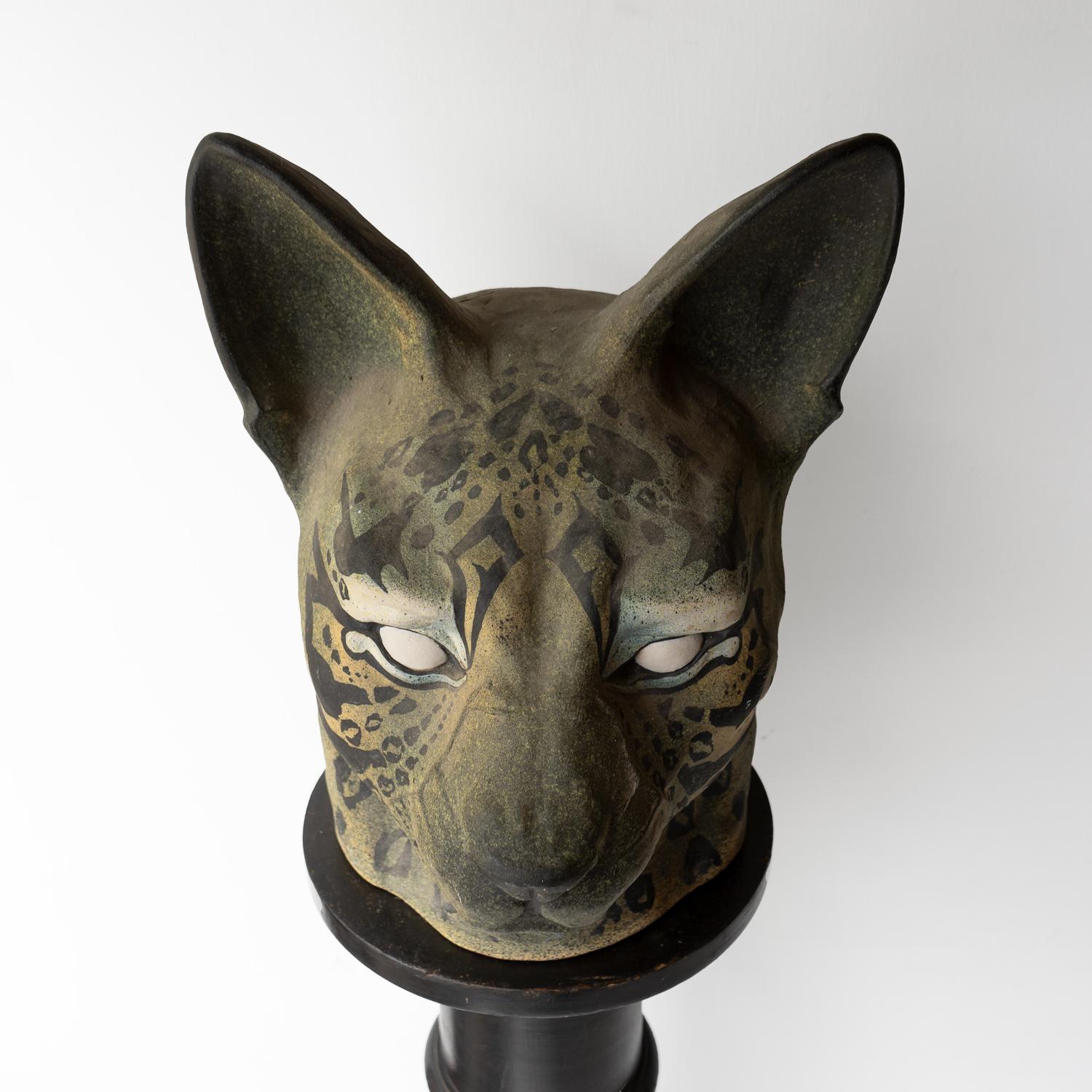 Large Vintage Ceramic Sci-Fi Inspired Cat Head Sculpture, 1970s For ...