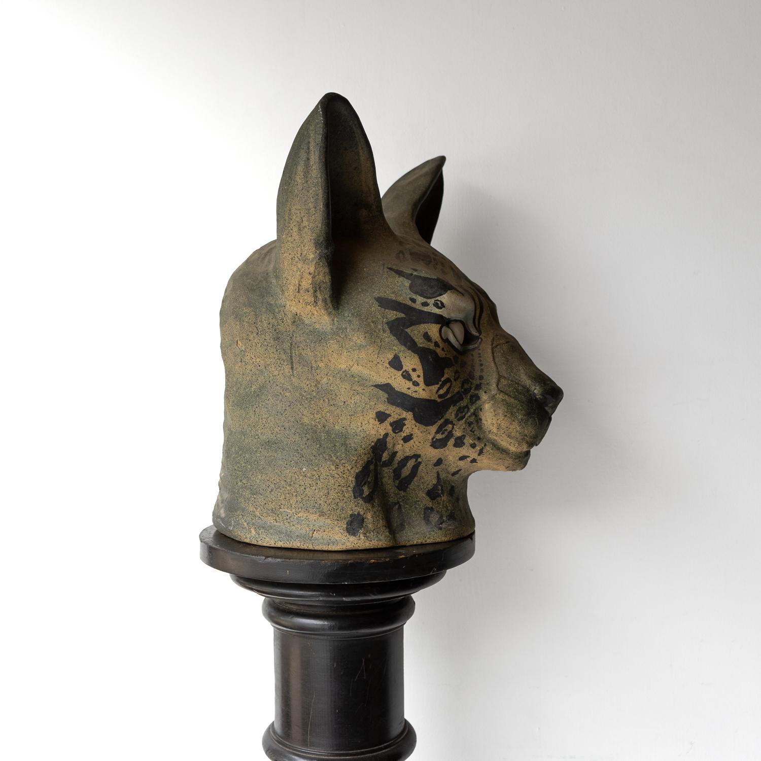 Large Vintage Ceramic Sci-Fi Inspired Cat Head Sculpture, 1970s For ...