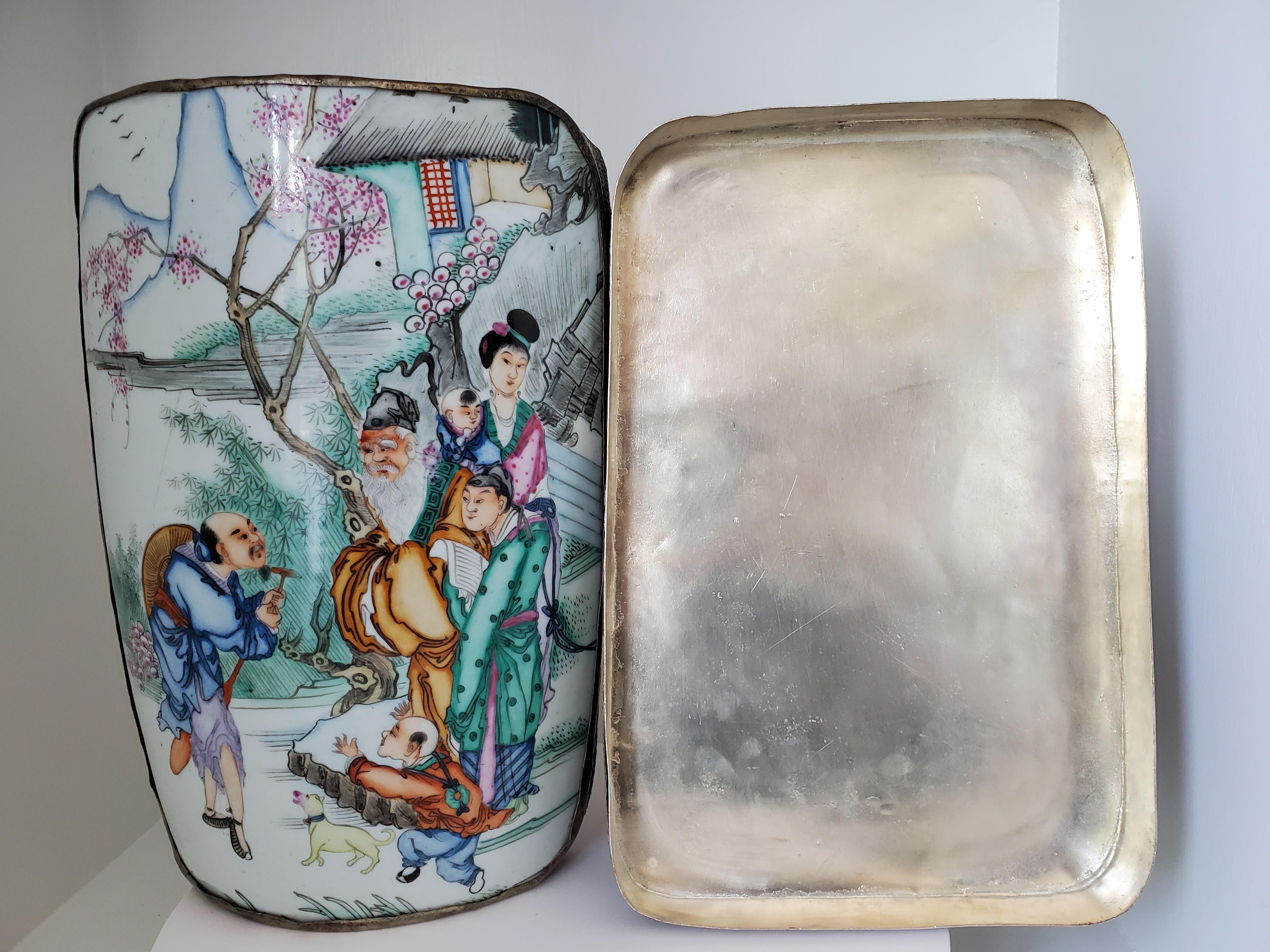Antique Chinese Porcelain Vase Shard Box For Sale at 1stDibs