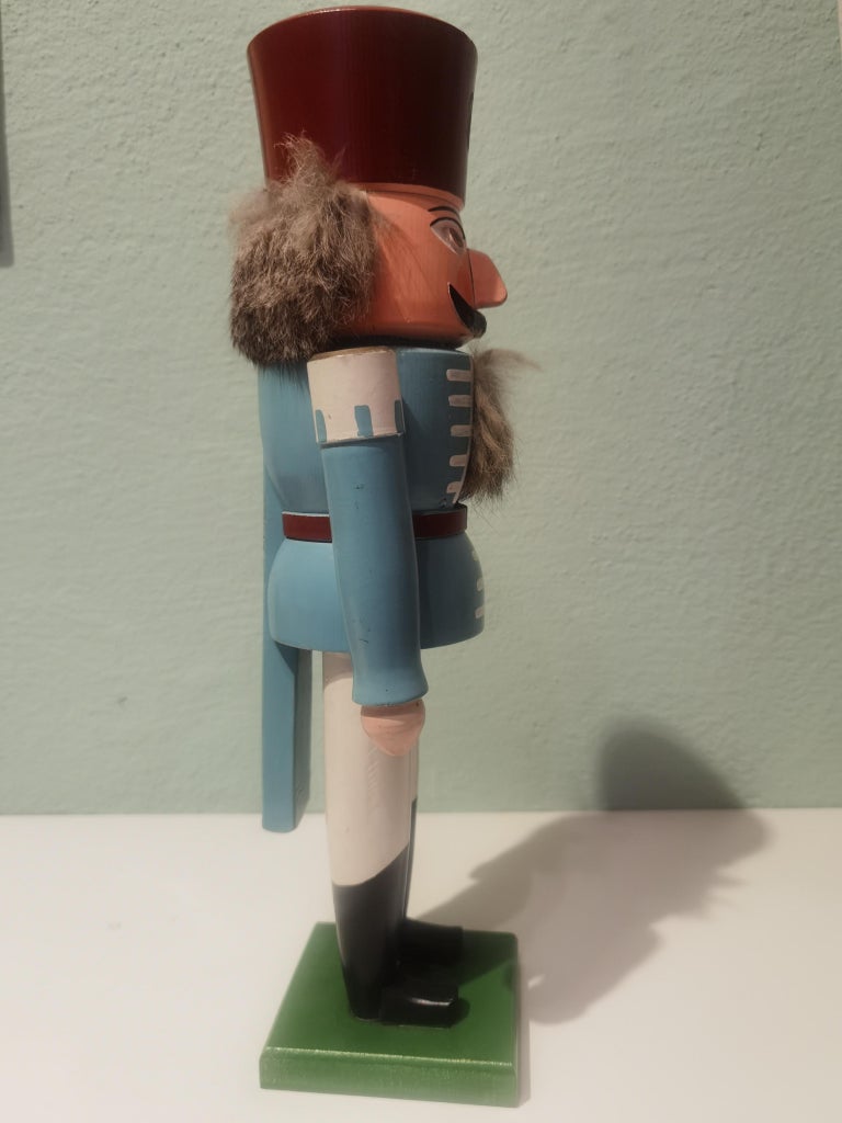 Large Vintage Christmas Nutcracker Wood Erzgebirge Germany at 1stDibs